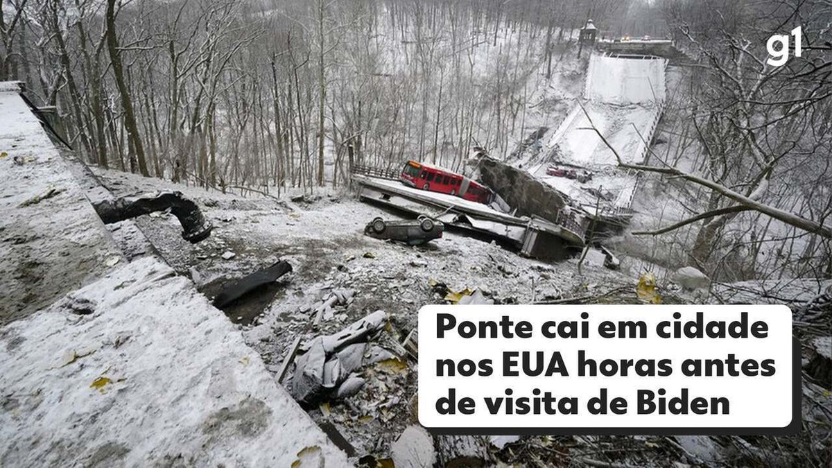 Ponte cai nos EUA horas antes de Biden ir à cidade para discutir ...