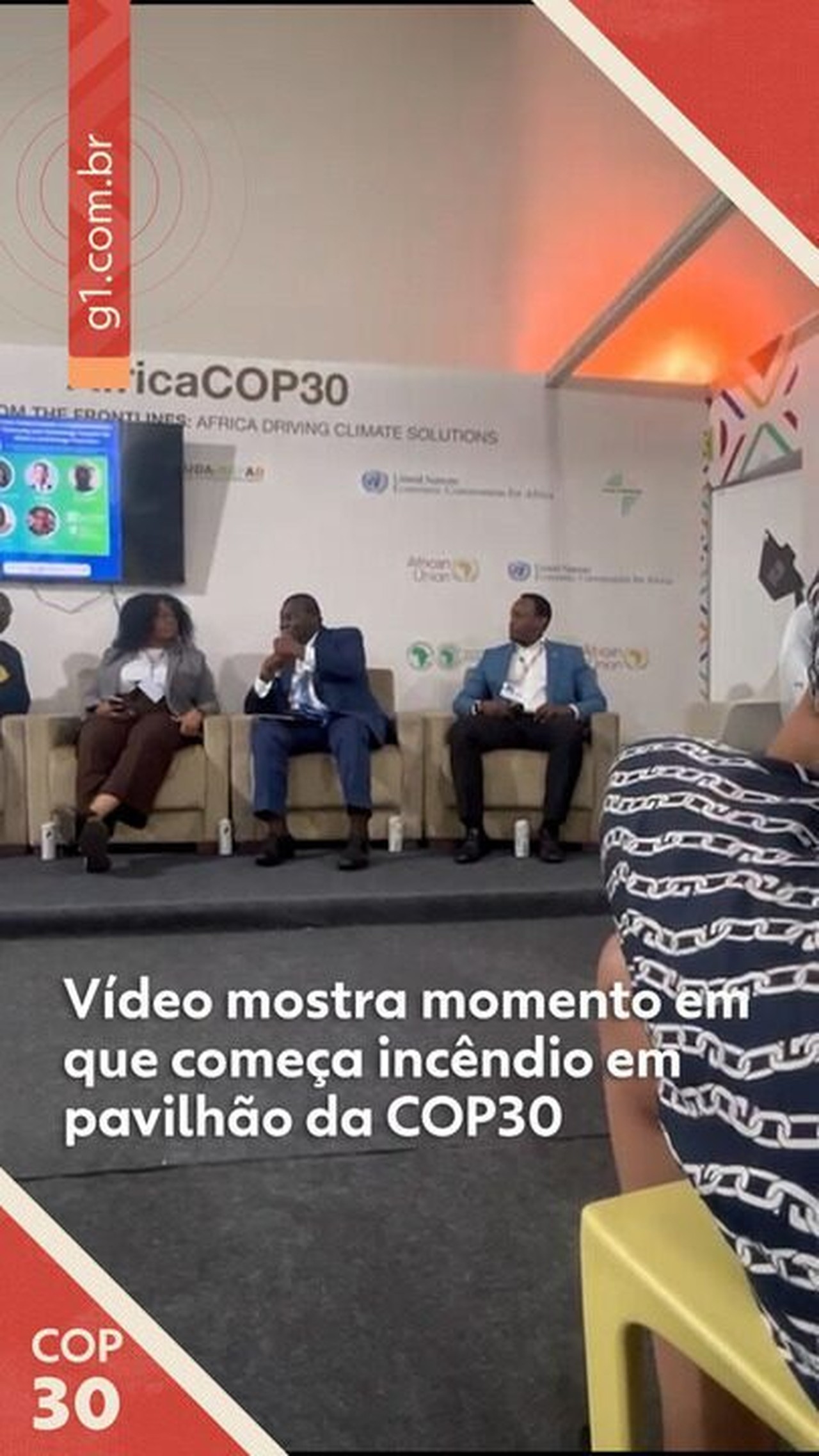 Incêndio atinge Pavilhão dos Países na COP30 | G1