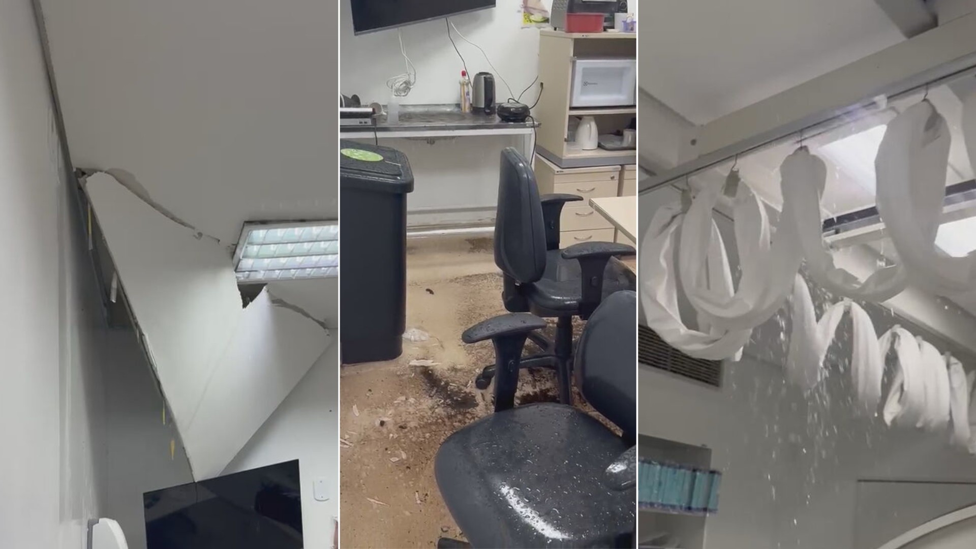 Hospital Universitário de Brasília sofre alagamento após temporal | G1