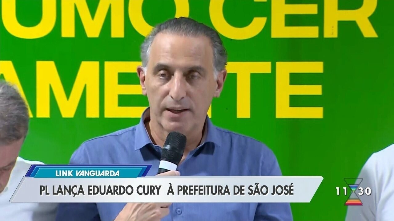 PL oficializa Eduardo Cury como candidato a prefeito de São José dos Campos, SP | G1