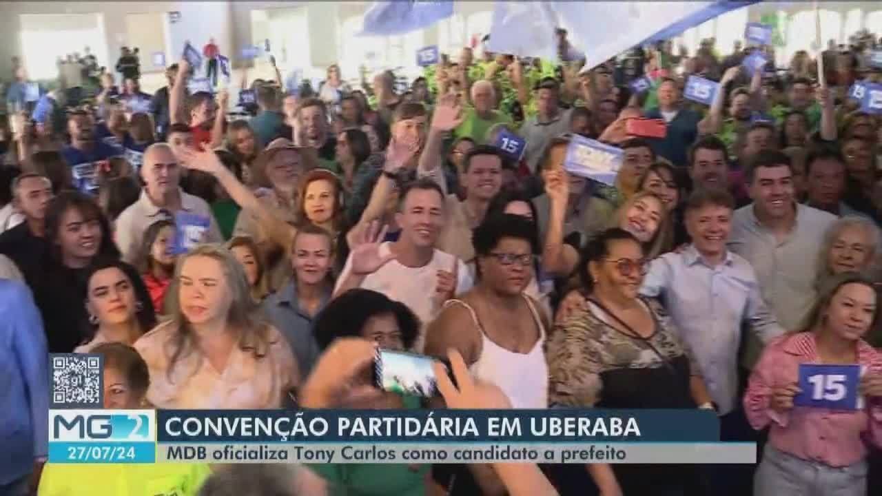 MDB oficializa candidatura de Tony Carlos à Prefeitura de Uberaba ...