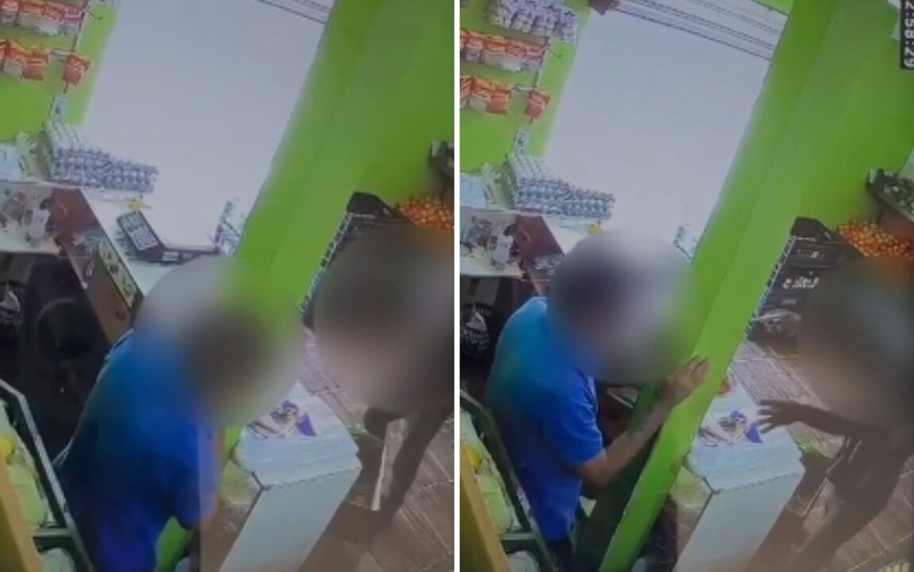 Vídeo mostra momento em que comerciante reage a assalto e quase é ...
