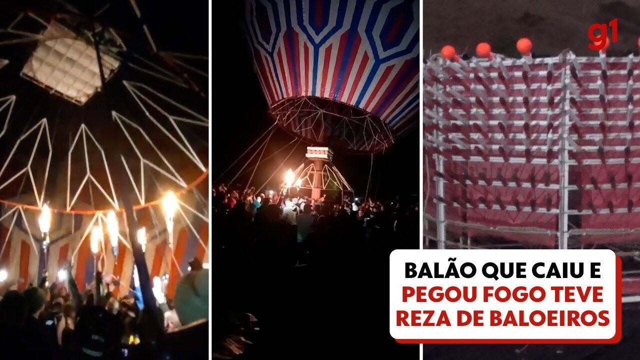 VÍDEO: balão que caiu e pegou fogo na cidade de SP foi solto a cerca de ...