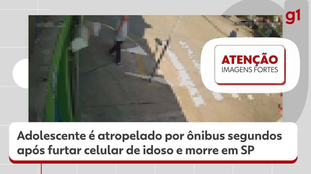 VÍDEO: adolescente é atropelado por ônibus 2 segundos após furtar celular de idoso e morre em SP ...