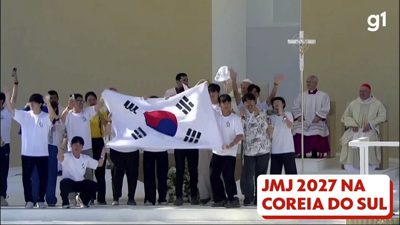 Papa anuncia que Jornada Mundial da Juventude 2027 será em Seul; VÍDEO | G1