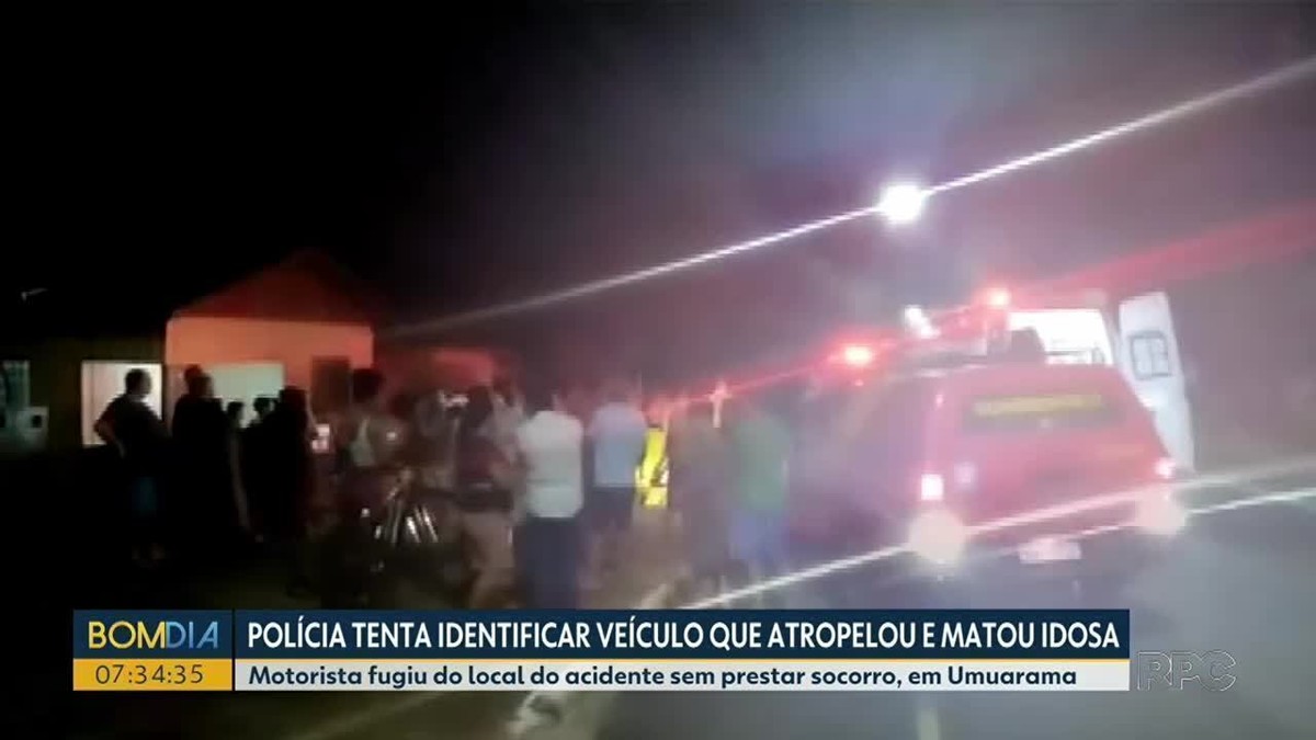 Idosa morre atropelada por carro em avenida, em Umuarama; motorista fugiu sem prestar socorro ...