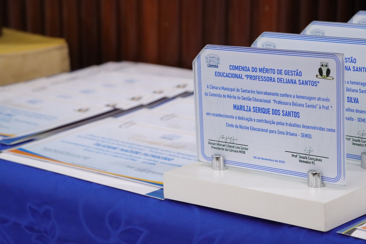 Profissionais da educação recebem comenda em sessão especial na Câmara ...