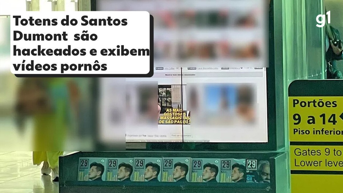 Totens Do Aeroporto Santos Dumont São Hackeados E Passam A Exibir