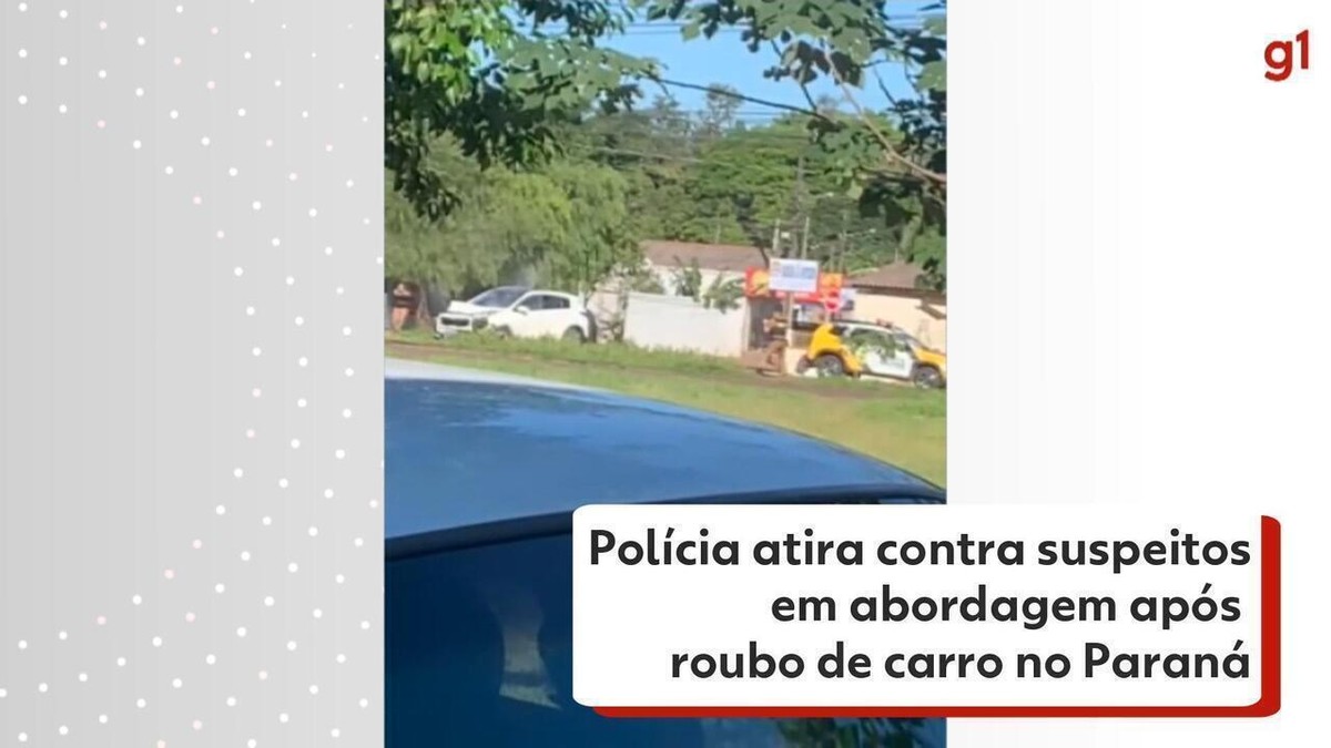 VÍDEO: Polícia atira contra suspeitos após roubo de carro no Paraná | Oeste e Sudoeste | G1