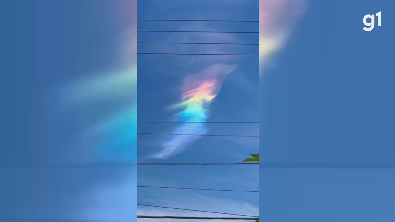 Vídeo mostra fenômeno da nuvem iridescente e trabalhador se emociona: 'Deus está voltando ...