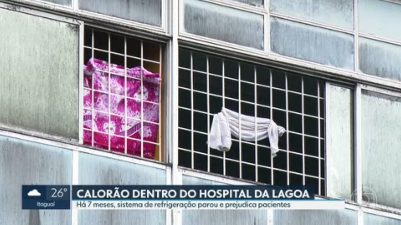 Sem ar-condicionado há 7 meses, pacientes do Hospital da Lagoa usam ...
