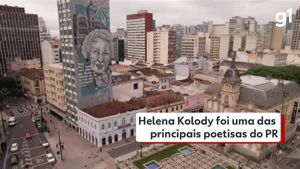 VÍDEO: Curitiba ganha mural gigante da poetisa Helena Kolody | G1
