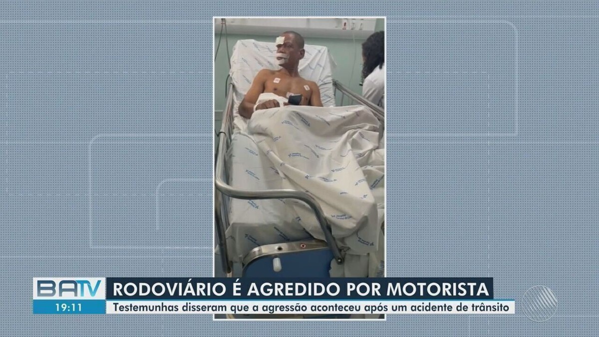 Motorista de ônibus é agredido com socos no rosto na Bahia ao bater veículo em carro e descer ...