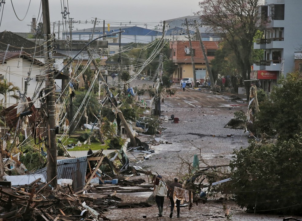 Tragédia no RS: veja imagens de antes e depois da passagem do ciclone ...