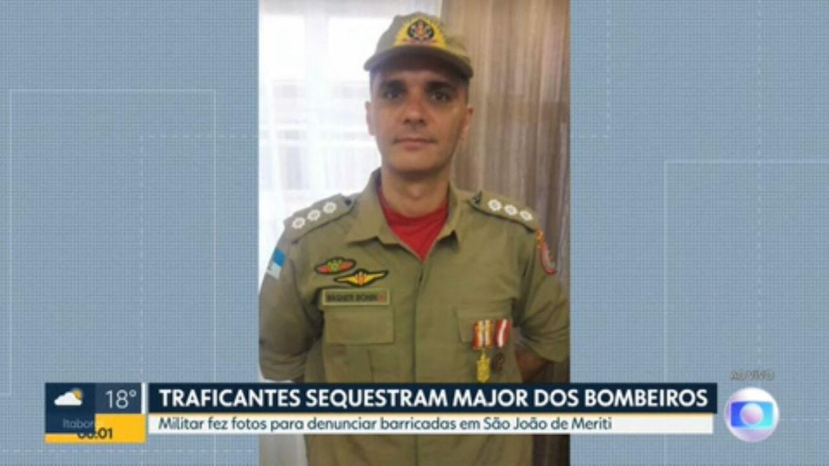 Major dos bombeiros sequestrado por traficantes foi queimado vivo, diz ...