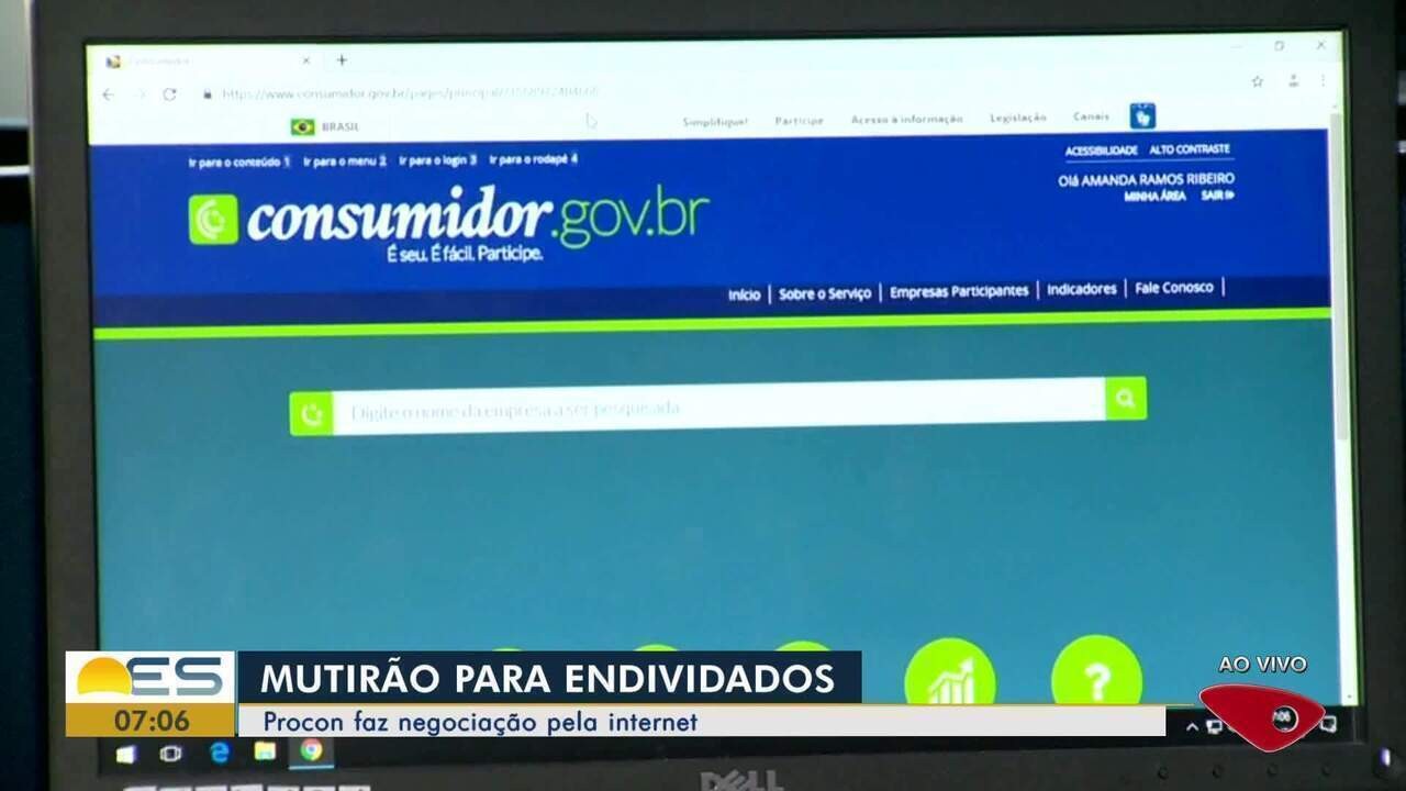 Procon faz mutirão online para negociação de dívidas no ES | Espírito ...