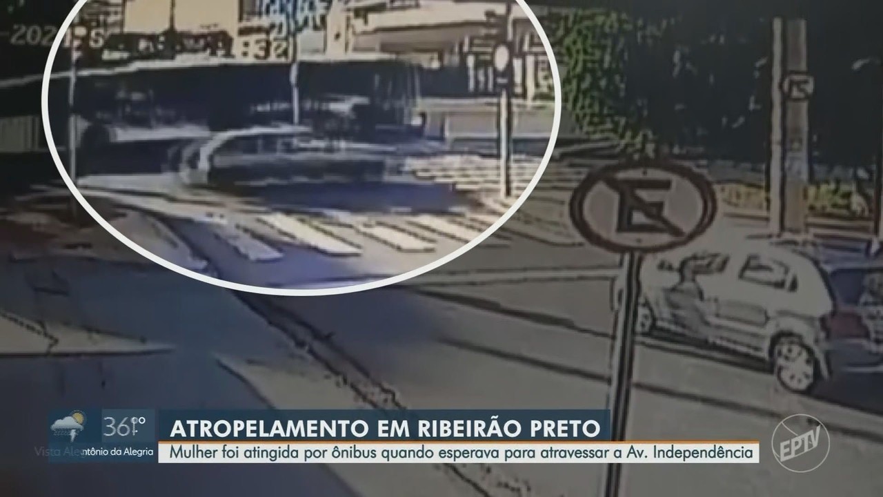 Mulher é atropelada por ônibus ao esperar para atravessar avenida em Ribeirão Preto; VÍDEO ...