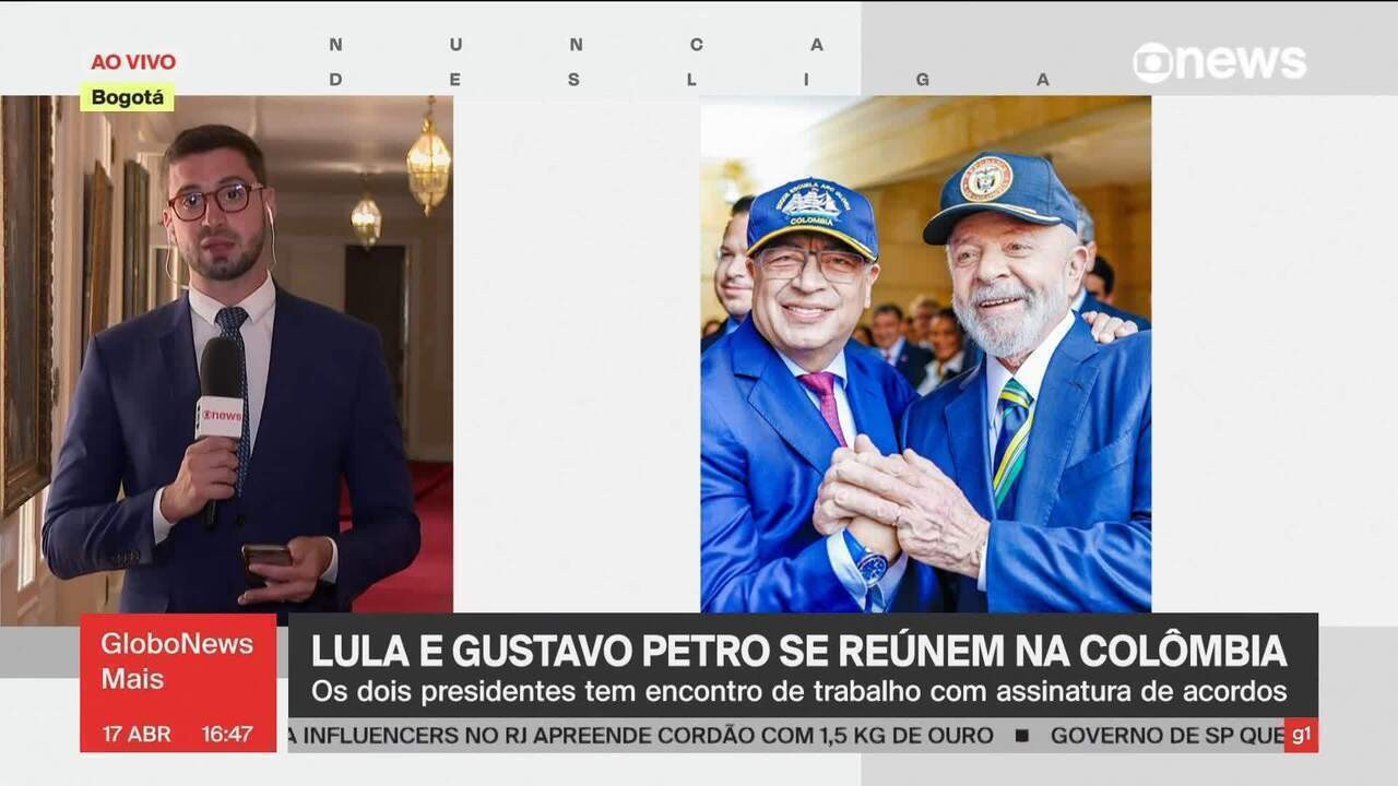 Lula almoça com presidente da Colômbia em visita oficial a Bogotá | G1