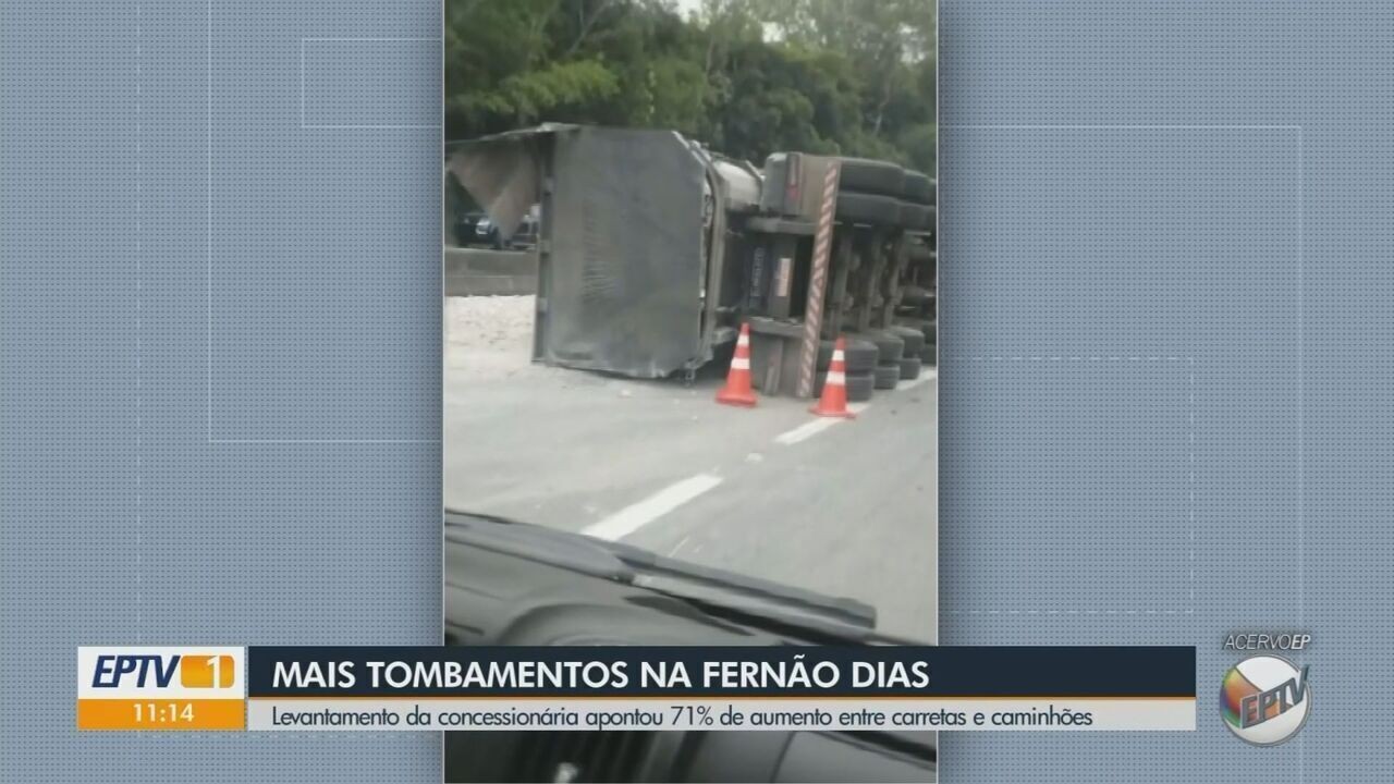 Fernão Dias registra aumento de 71% nos tombamentos de veículos pesados ...