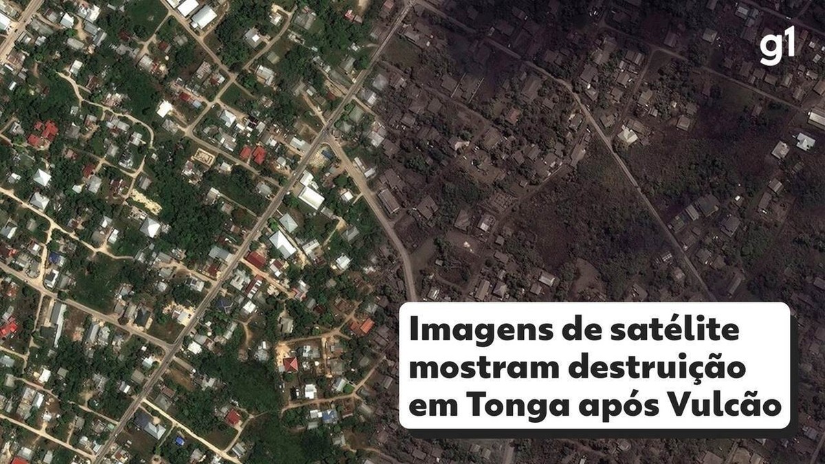 Imagens De Satélite Mostram Destruição Causada Por Vulcão Em Tonga