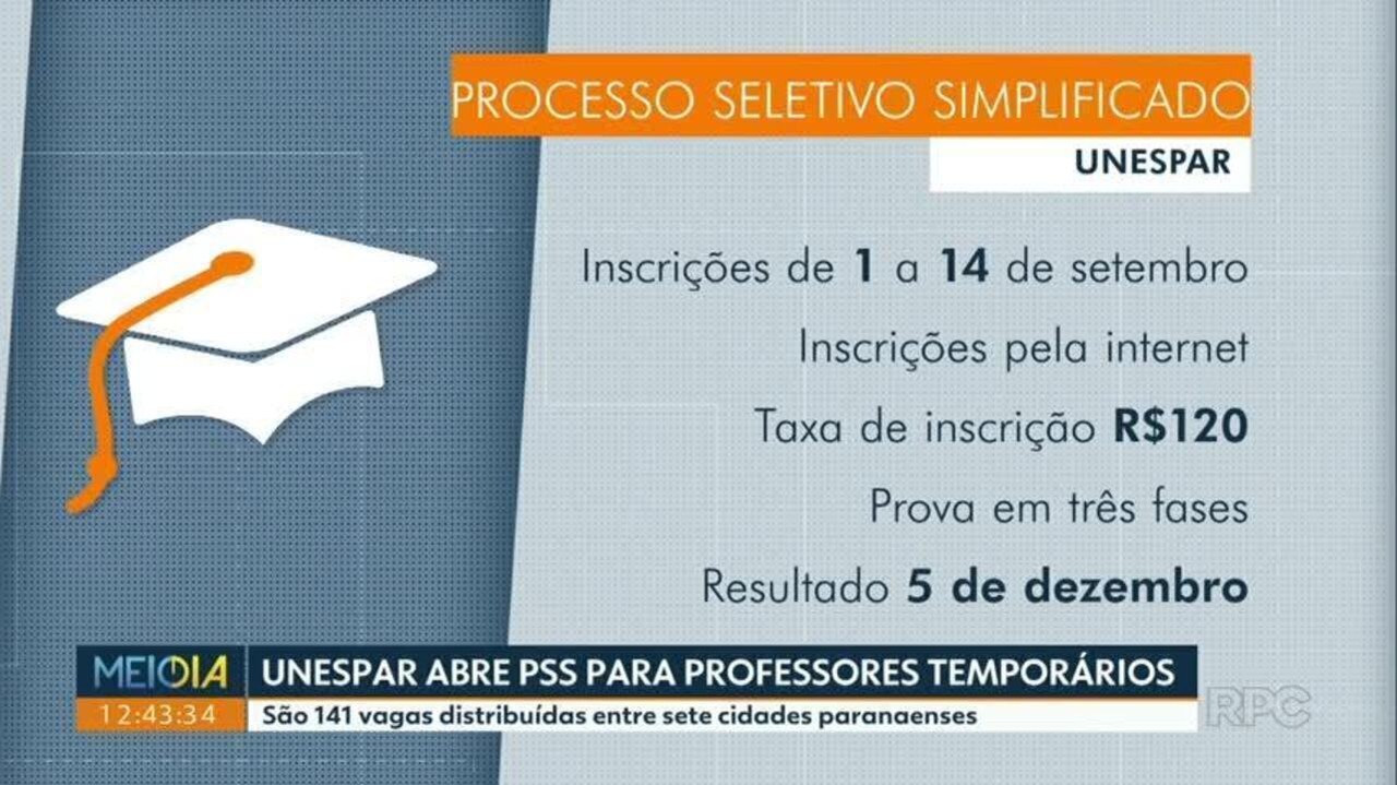 Unespar anuncia Processo Seletivo Simplificado para contratar 141 ...