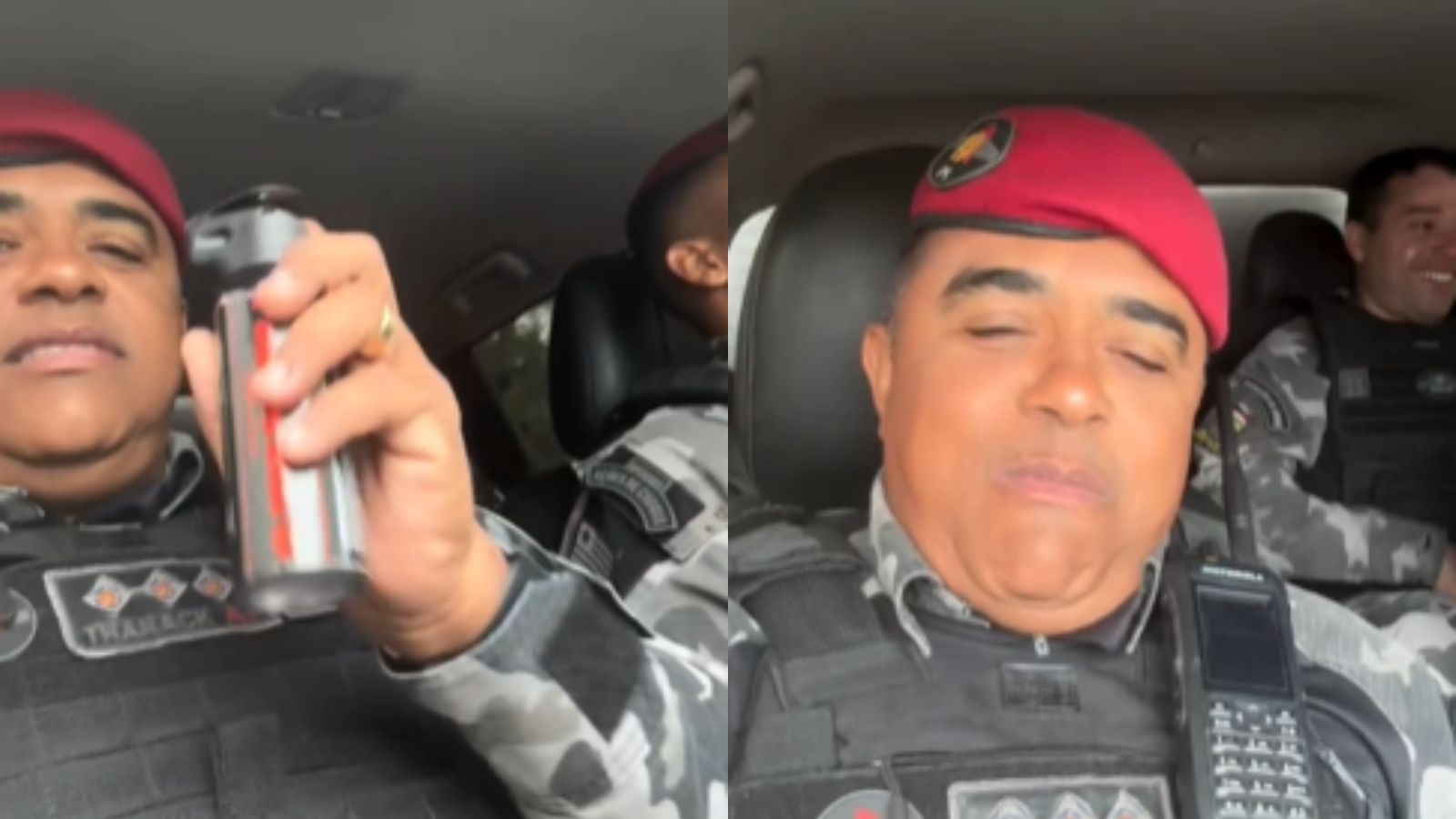 Spray de pimenta em viatura: os efeitos em local fechado | G1