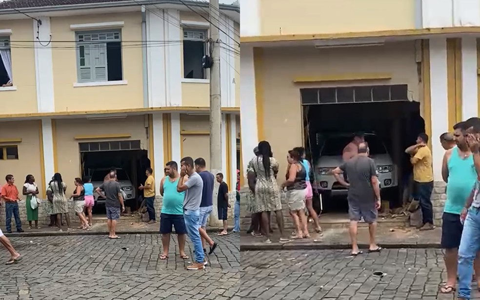 Câmbio de carro automático trava e veículo invade bar de ré no Centro de Cristina, MG - Jornal ...