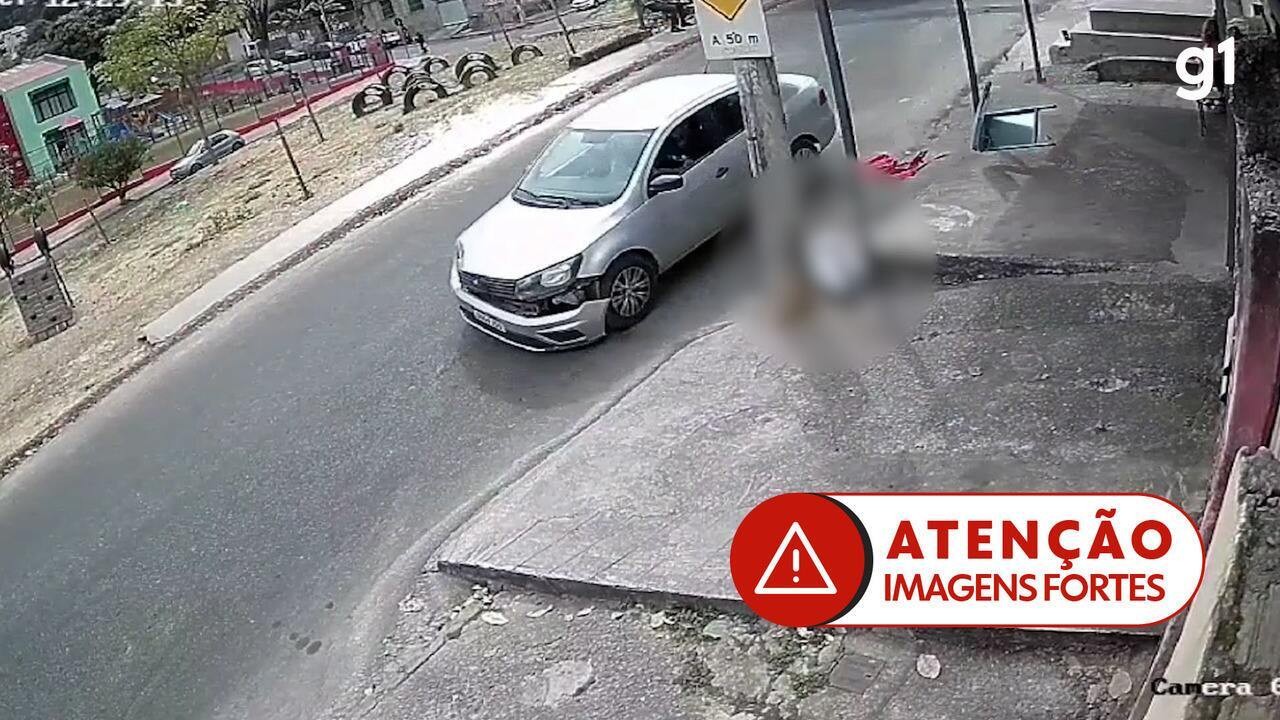Motorista perde controle de carro ao passar em quebra-molas, atropela adolescente e foge; VÍDEO ...