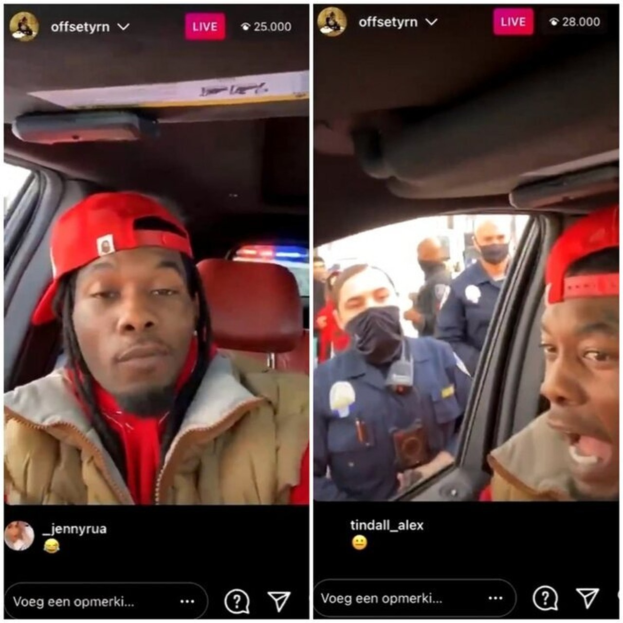 Rapper Offset é detido em Beverly Hills e transmite abordagem policial ...