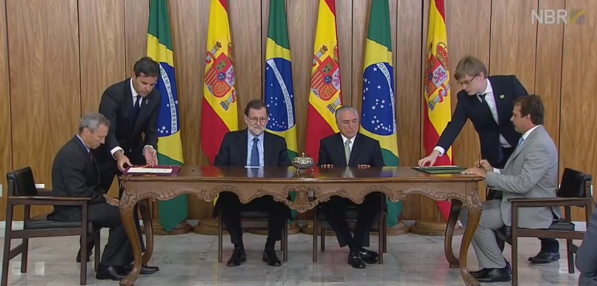 Temer recebe presidente de governo da Espanha no Palácio do Planalto