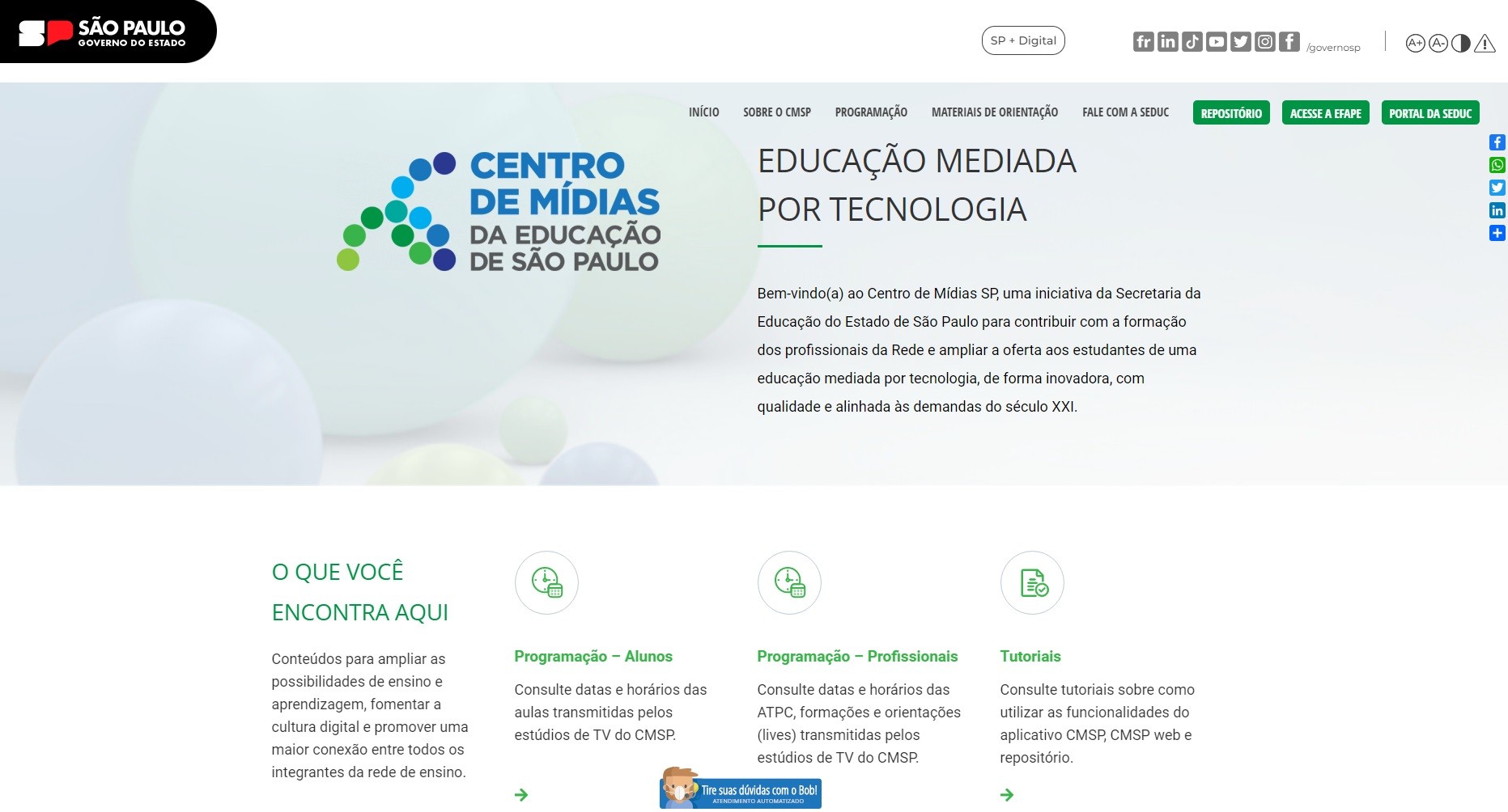 MP investiga site educacional do governo de SP por suspeita de enviar dados de alunos para ...