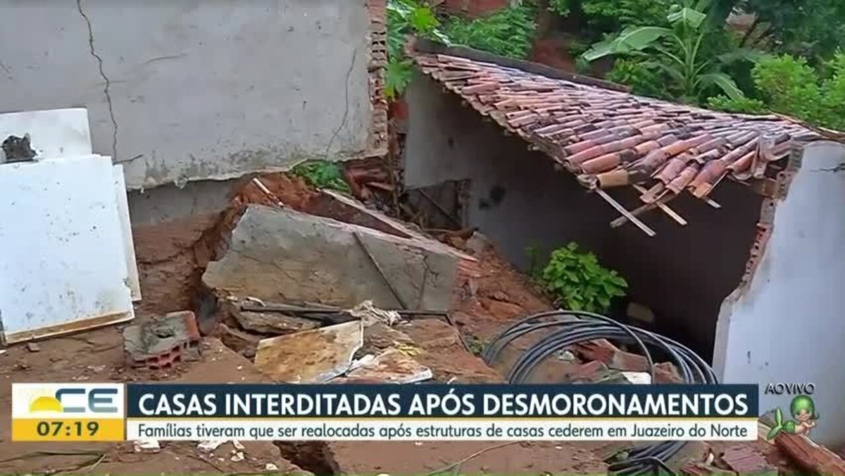 Casas desabam em Juazeiro do Norte e outras são interditadas por riscos ...