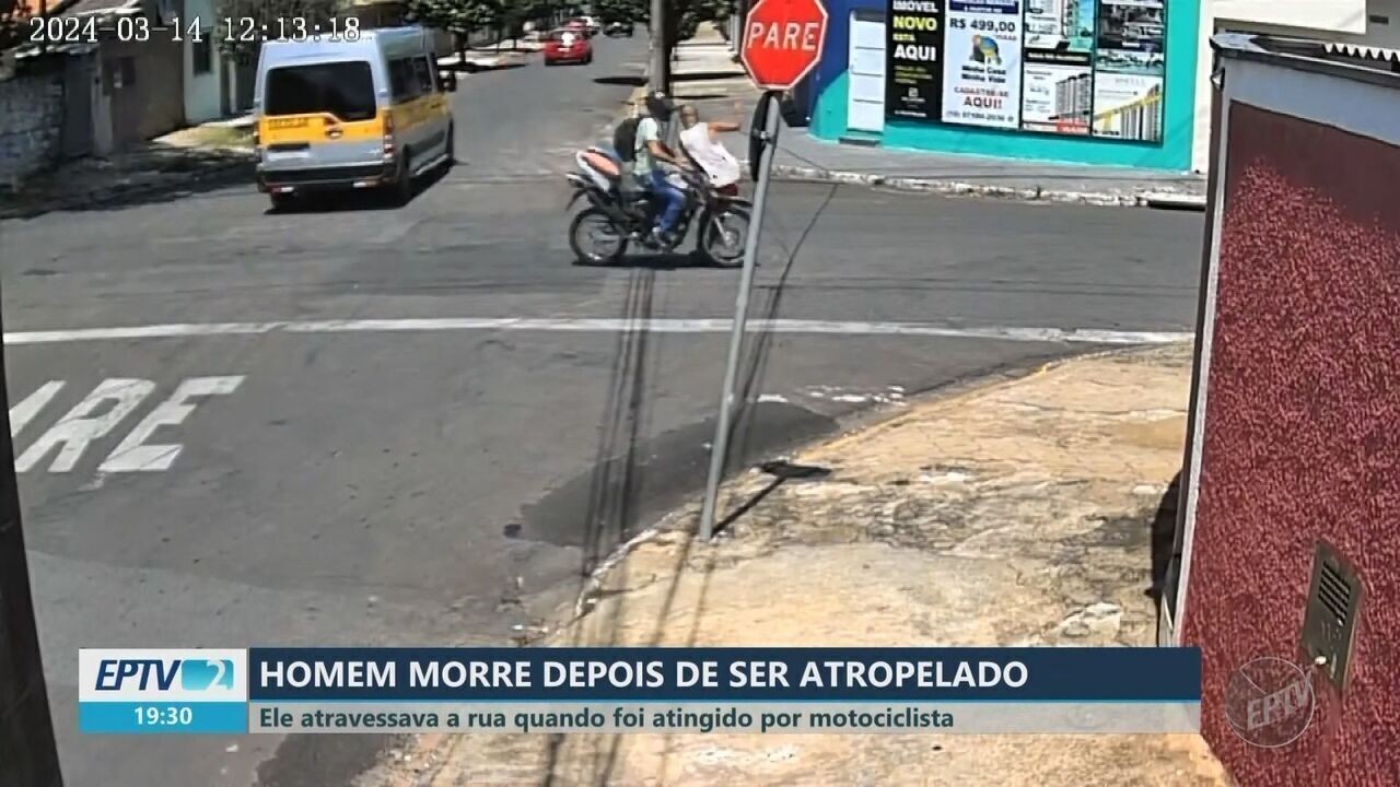 VÍDEO: homem de 57 anos morre ao ser atropelado por moto em Rio Claro; câmera flagra acidente ...