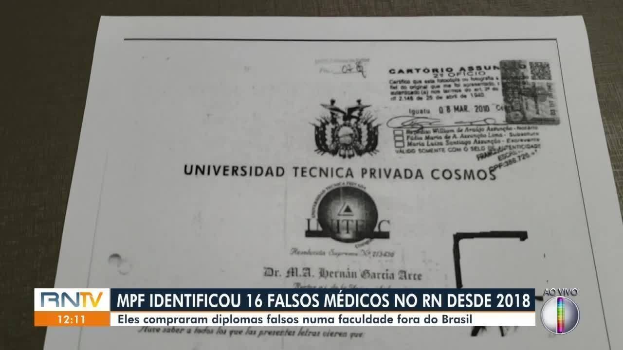 MPF identifica 16 falsos médicos em menos de quatro anos no RN | G1