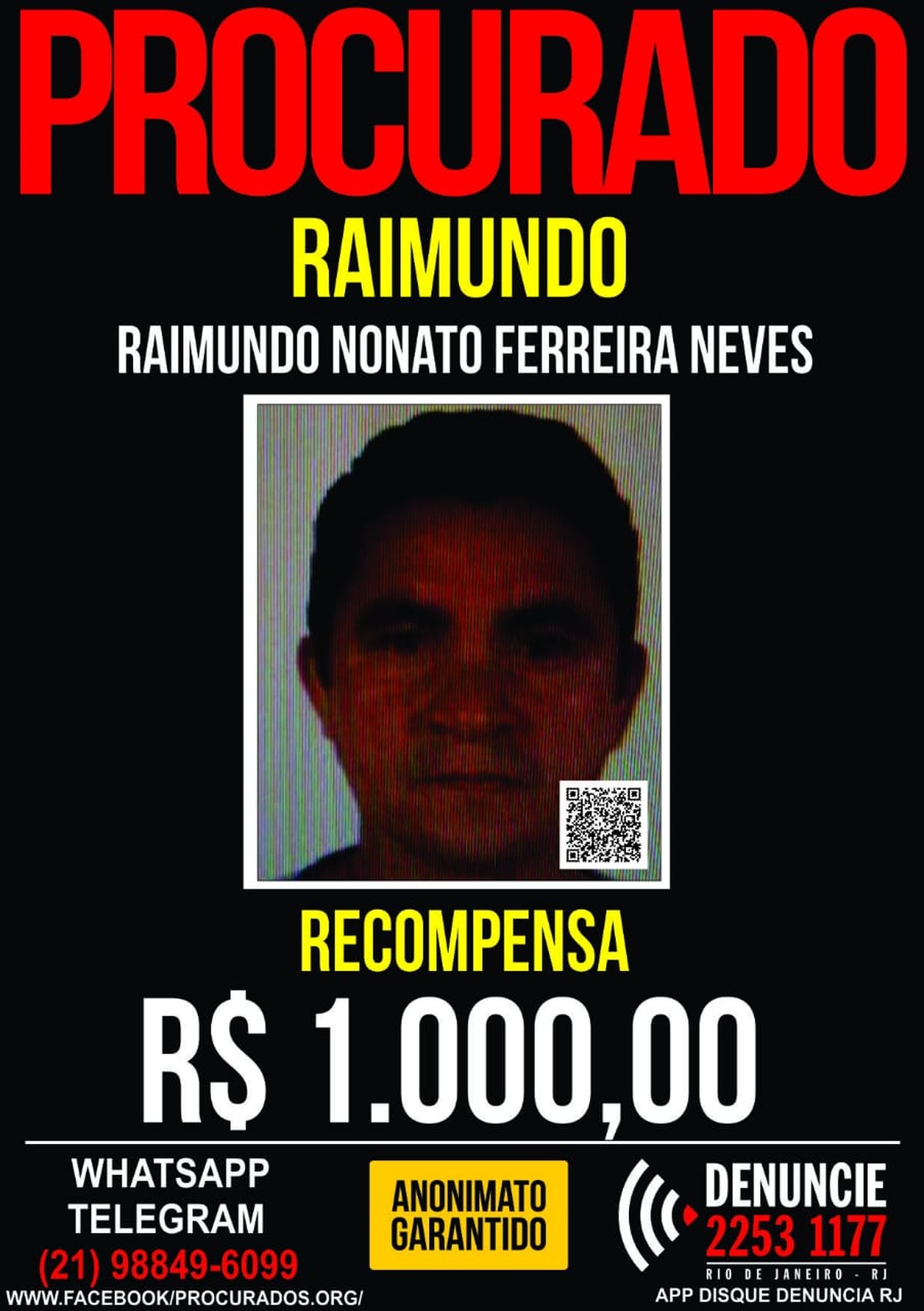 Disque Denúncia Oferece Recompensa Por Informações Sobre Suspeito De