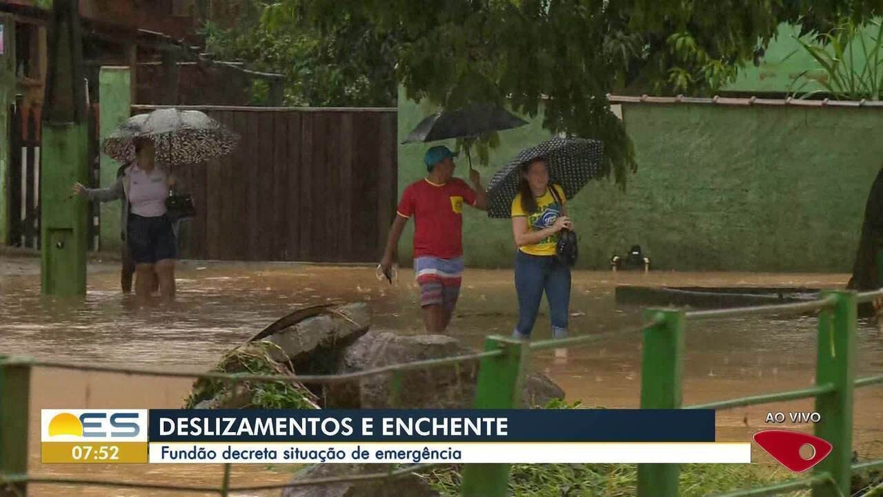 Chuva deixa mais 3 mil pessoas fora de casa no ES; Fundão está entre os ...