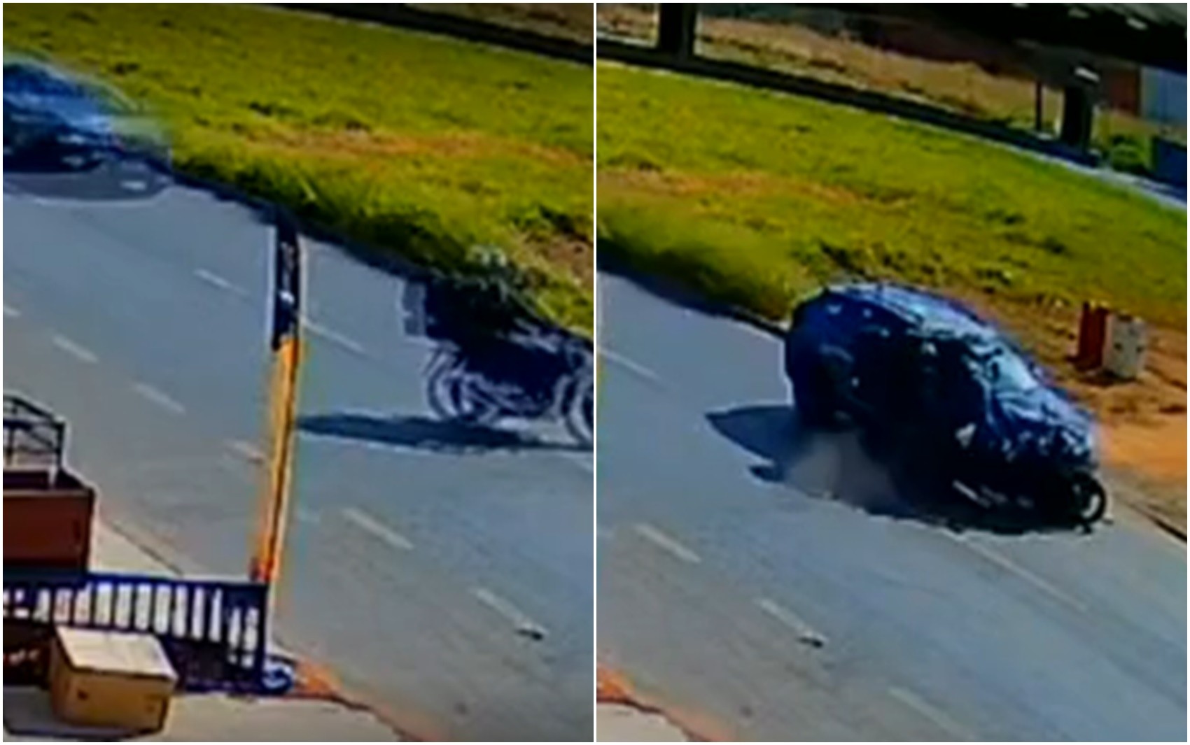 Dois homens morrem atropelados em motocicleta ao tentar atravessar avenida; vídeo | Trânsito GO | G1