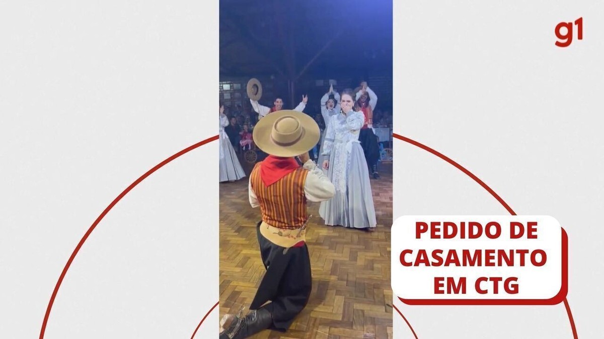 Dançarino de CTG faz surpresa e pede namorada em casamento com versos ...