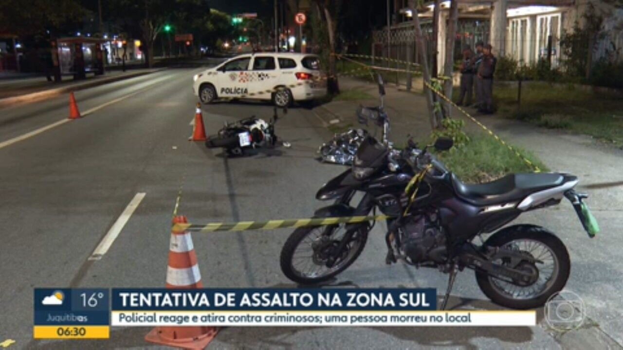 Policial Militar reage a tentativa de assalto na Zona Sul de SP; uma pessoa morre e outra é baleada