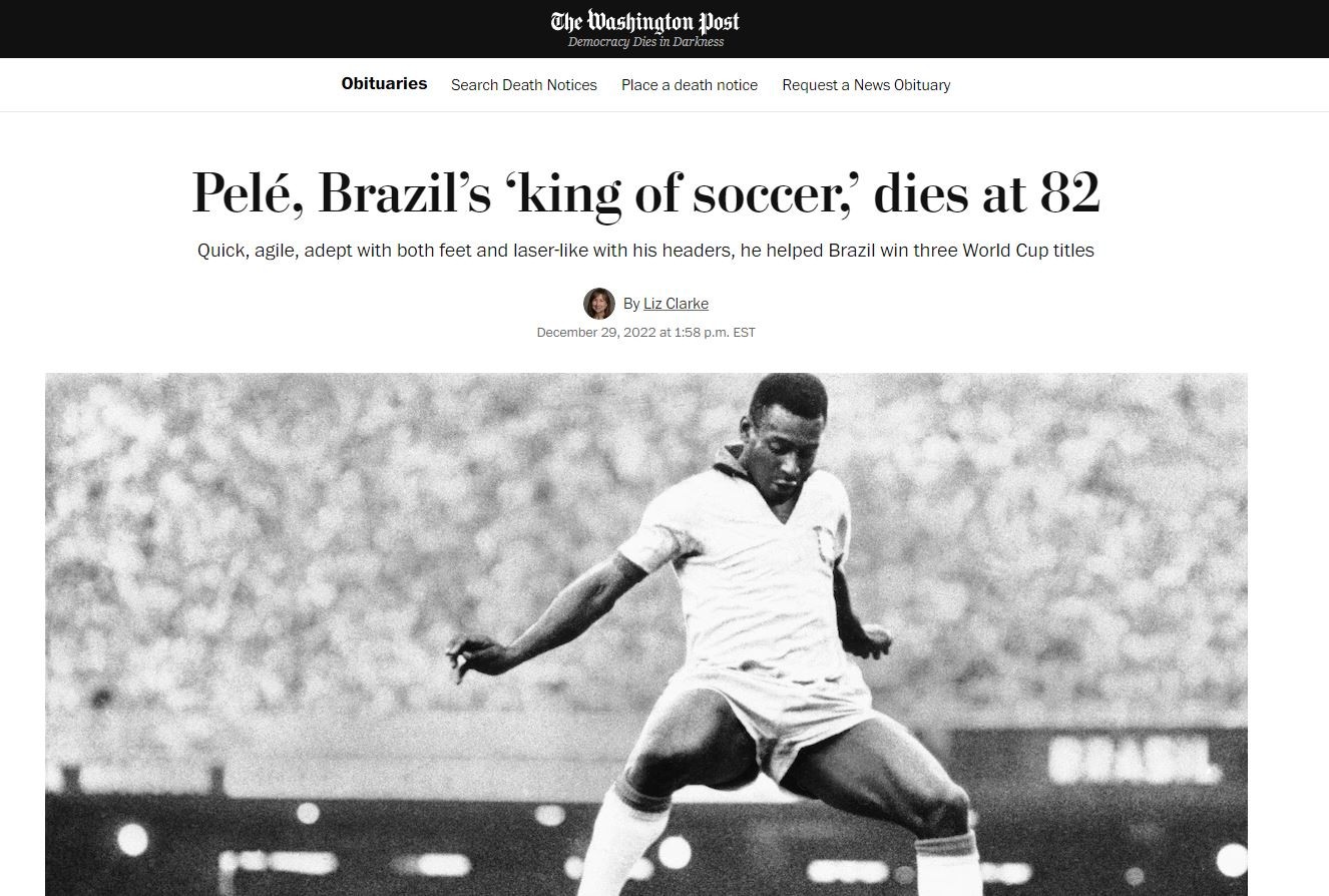 'Lenda do futebol': imprensa internacional repercute a morte de Pelé ...