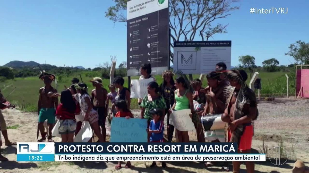 Indígenas da Aldeia Mata Verde Bonita protestam contra obras de resort ...