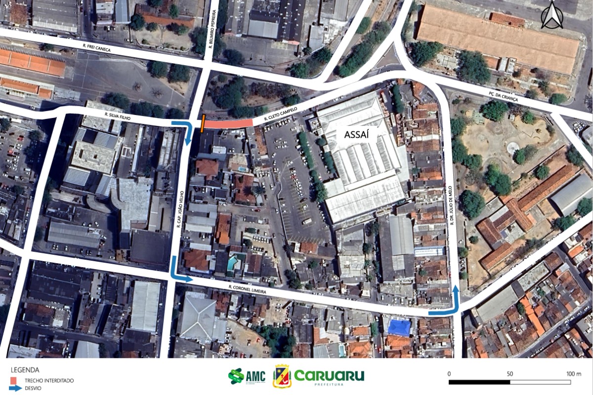 Obra da Compesa interdita trecho da Rua Cleto Campelo em Caruaru | G1