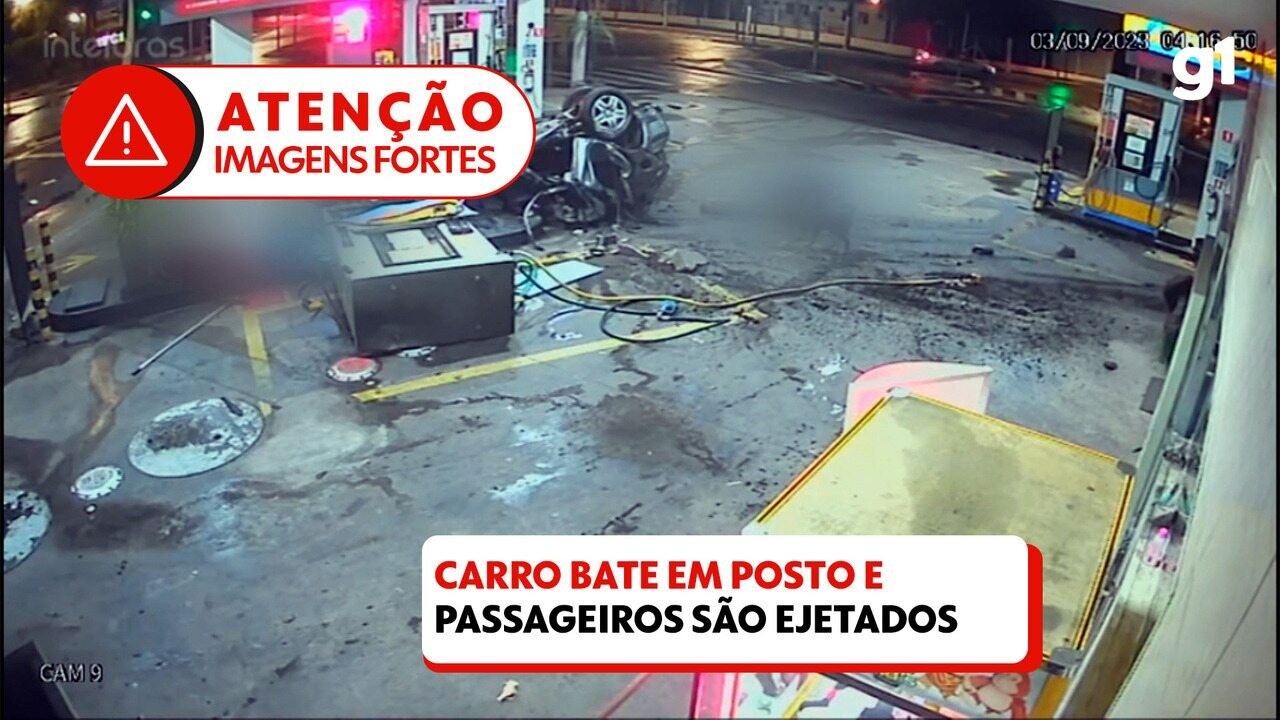 VÍDEO: Carro bate em bombas de posto de combustíveis na Zona Sul de SP, e deixa feridos e mortos ...