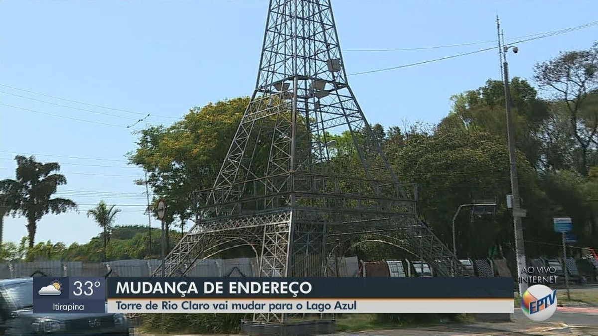 Atração turística de Rio Claro, réplica da Torre Eiffel vai mudar para ...