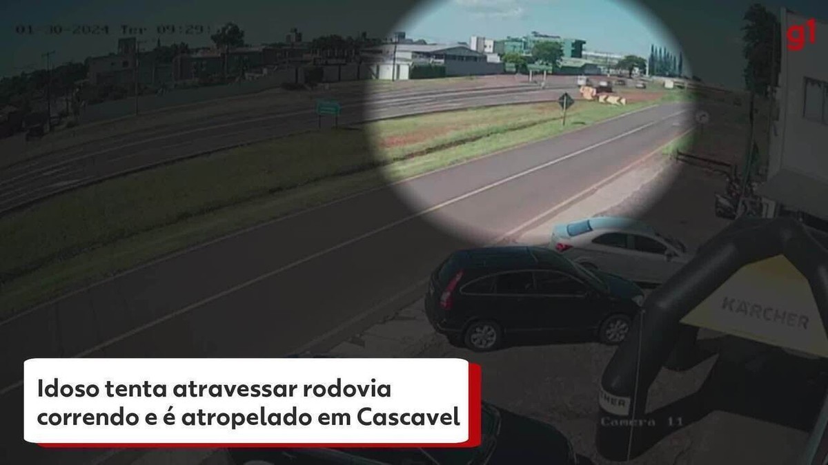 VÍDEO: Idoso de 76 anos tenta atravessar rodovia correndo e é atropelado, em Cascavel | Oeste e ...