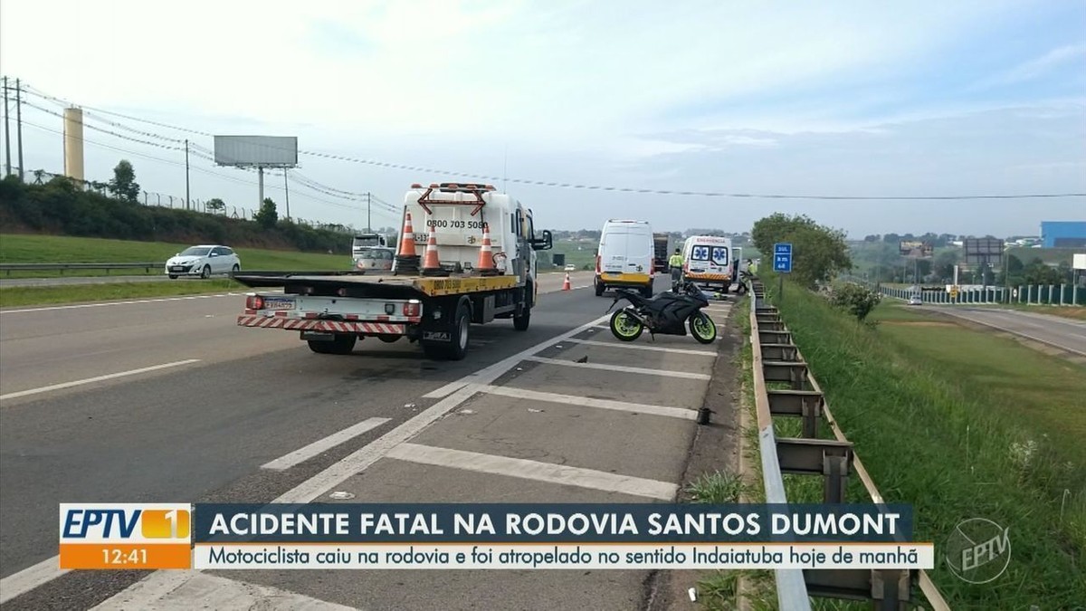 Motociclista morre atropelado na Rodovia Santos Dumont em Campinas | Campinas e Região | G1