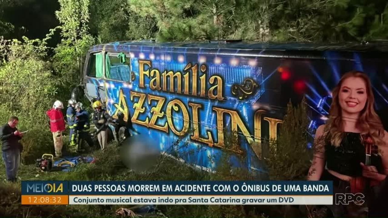 Acidente com carro e ônibus da banda Família Azzolini deixa dois mortos ...