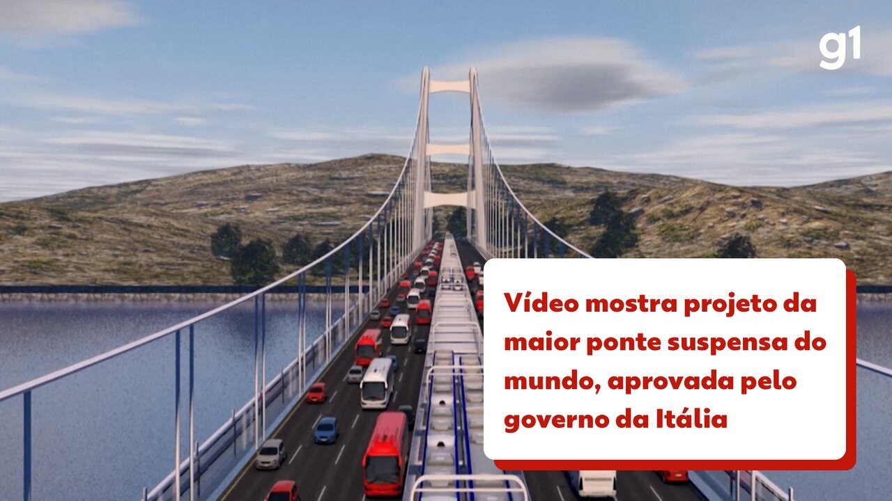 Itália anuncia construção de maior ponte suspensa do mundo | G1