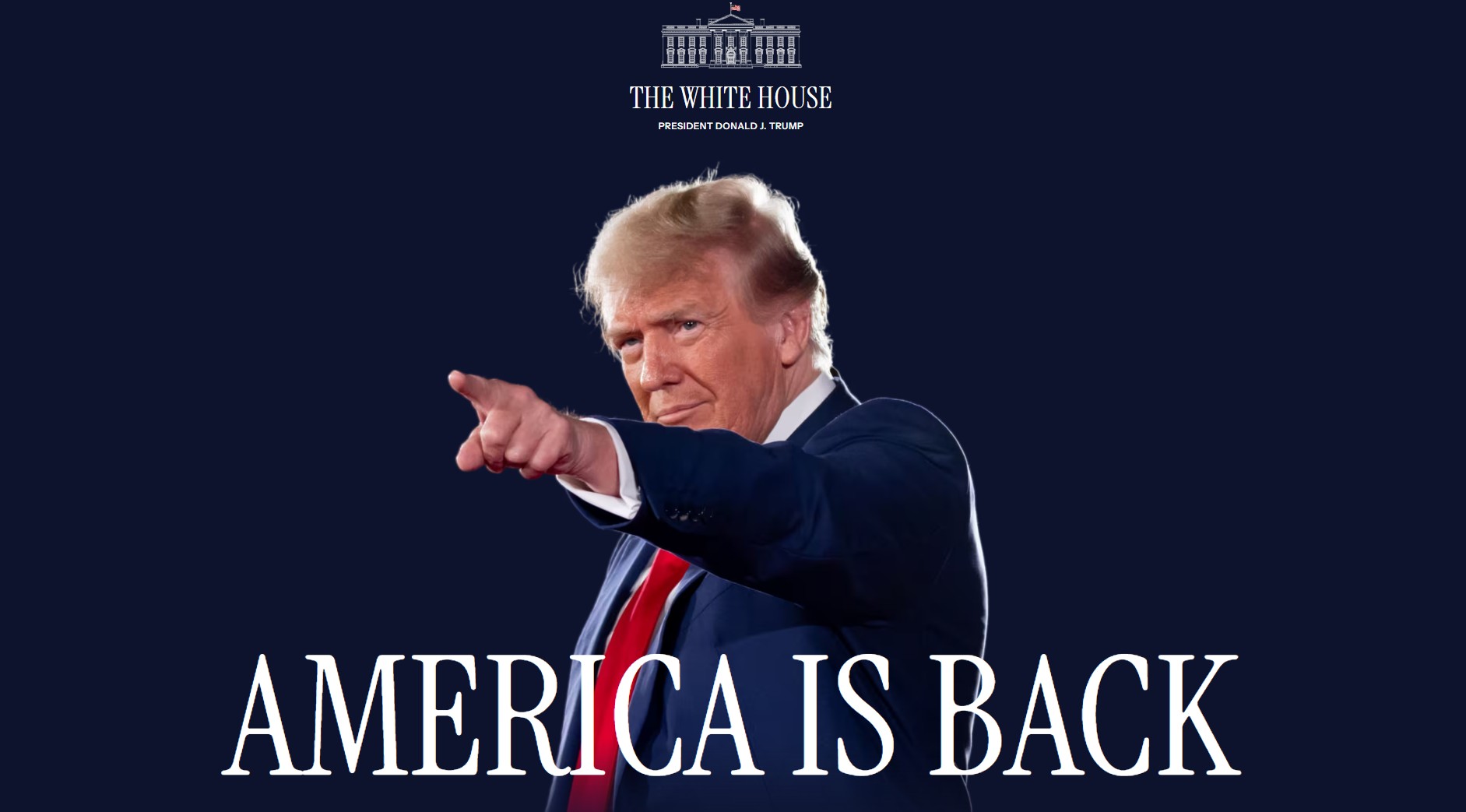 'America is back': site da Casa Branca muda e passa a exaltar Trump | G1