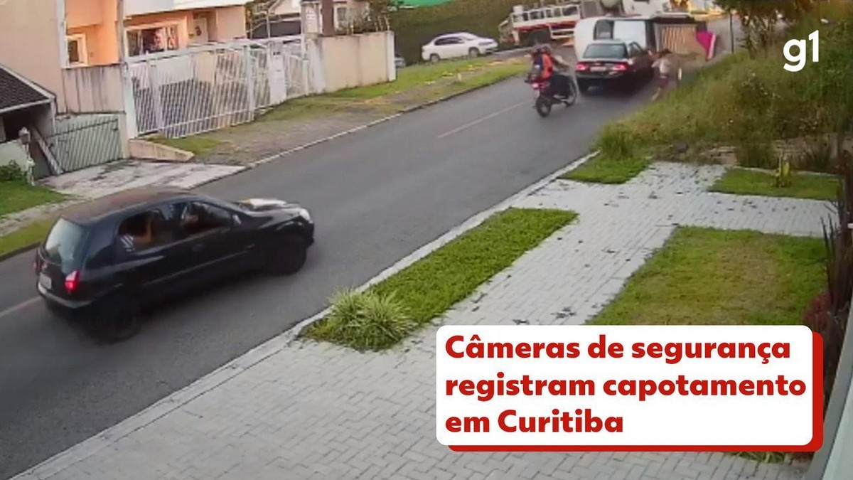 Carro capota e atinge veículo depois de batida com caminhão em Curitiba ...